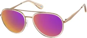 Zenni ZENNI Aviator Full Rim Frame Sunglasses Brown