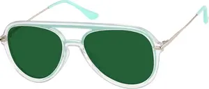 Zenni Aviator Full Rim Sunglasses Mint
