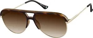Zenni Aviator Full Rim Sunglasses Tortoiseshell