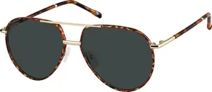 Zenni Aviator Full Rim Sunglasses - Tortoiseshell