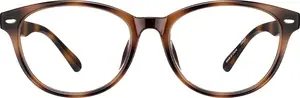 Zenni Oval Eyeglasses Universal Bridge Fit Plastic Full Rim Frame - Tortoiseshell