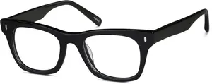 Zenni Square Eyeglasses Full Rim Plastic Frame Black