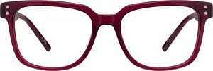 Zenni Square Frame Eyeglasses - Red