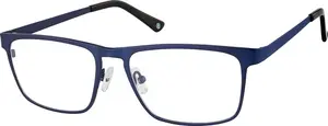 Zenni Classic Rectangle Eyeglasses Titanium Full Rim Frame Blue