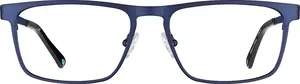 Zenni Classic Rectangle Eyeglasses Titanium Full Rim Frame - Navy