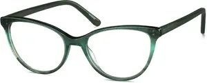 Zenni Cat-Eye Eyeglasses With Full Rim Frame Emerald