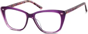 Zenni Cat-Eye Eyeglasses With Full Rim Frame Grape