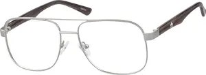 Zenni Aviator Full Rim Eyeglasses - Silver