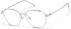 Zenni Geometric Full Rim Frame Eyeglasses - Clear