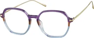 Zenni Geometric Full Rim Frame Eyeglasses - Purple