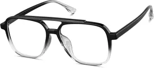 Zenni Aviator Full Rim Glasses - Black