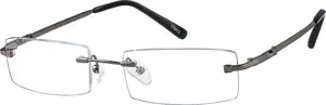 Zenni Lightweight Geometric Rimless Eyeglasses With Titanium Frame - Gray