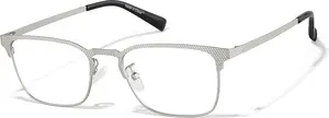 Zenni Browline Eyeglasses Full Rim Frame - Silver