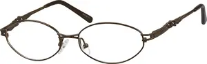 Zenni Oval Full Rim Eyeglasses Brown