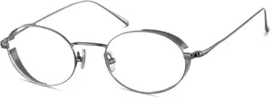 Zenni Oval Full Rim Eyeglasses - Dark Grey