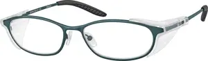 Zenni Oval Full Rim Eyeglasses Forest