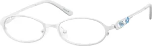 Zenni Oval Full Rim Eyeglasses White