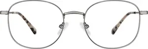 Zenni Round Flex Titanium Full Rim Eyeglasses Frame - Gray