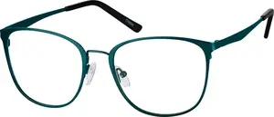 Zenni Round Flex Titanium Full Rim Eyeglasses Frame Green