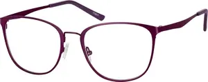 Zenni Round Flex Titanium Full Rim Eyeglasses Frame - Purple