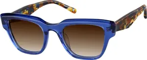 Zenni Square Full Rim Sunglasses - Blue