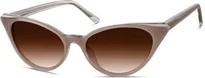 Zenni Full Rim Embellished Square Sunglasses Cappuccino
