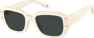 Zenni Square Full Rim Sunglasses - Cream