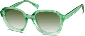 Zenni Full Rim Embellished Square Sunglasses - Emerald