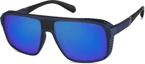 Zenni Full Rim Embellished Square Sunglasses Navy