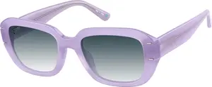 Zenni Full Rim Embellished Square Sunglasses Purple