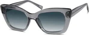 Zenni Full Rim Embellished Square Sunglasses Smoke