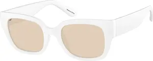 Zenni Full Rim Embellished Square Sunglasses White
