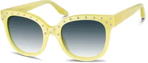 Zenni Full Rim Embellished Square Sunglasses Yellow
