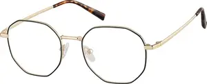 Zenni Geometric Full Rim Eyeglasses - Gold