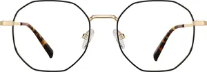 Zenni Geometric Full Rim Eyeglasses - Gold