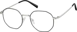 Zenni Geometric Full Rim Eyeglasses - Silver
