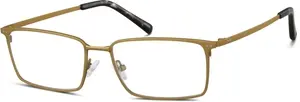 Zenni Lightweight Rectangle Full Rim Frame Gold Copper