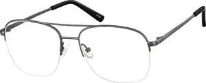 Zenni Aviator Eyeglasses Flex Titanium Frame Gray