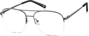 Zenni Aviator Eyeglasses Flex Titanium Frame - Steel