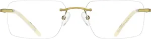 Zenni Rectangle Eyeglasses - Gold