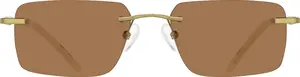 Zenni Rectangle Eyeglasses - Gold
