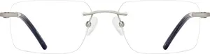 Zenni Rectangle Eyeglasses - Silver
