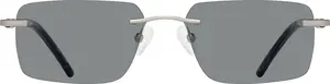 Zenni Rectangle Eyeglasses - Silver