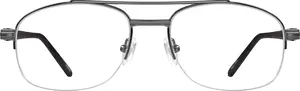 Zenni Aviator Half Rim Frame
