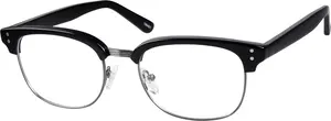 Zenni Classic Browline Full Rim Eyeglasses - Black