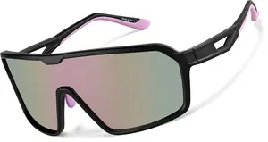 Zenni Sunglasses With Polarized Lenses Black With Pink Mirror