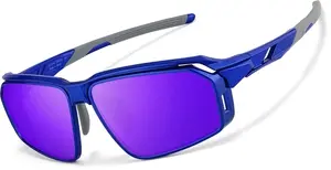 Zenni Sunglasses With Polarized Lenses Blue With Purple Mirror