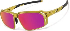 Zenni Sunglasses With Polarized Lenses Gold With Rose Gold Mirror