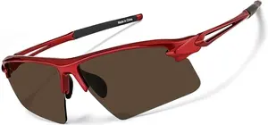 Zenni Sunglasses With Polarized Lenses Red With Brown Lenses