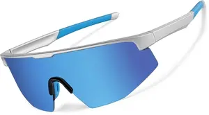 Zenni Sunglasses With Polarized Lenses Silver With Sky Blue  Mirror